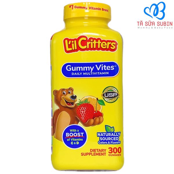 Kẹo dẻo bổ sung vitamin C L’IL Critters immune 300v Mỹ cho bé từ 2 tuổ ...