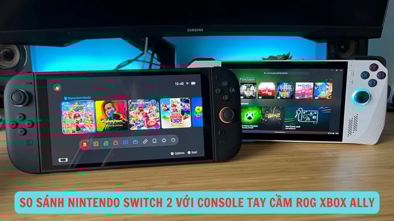 So sánh Nintendo Switch 2 với console tay cầm ROG Xbox Ally – nShop - Game & Hobby