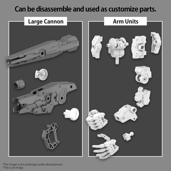 Option Parts Set 11 Large Cannon Arm Unit 30MM 1/144 – nShop - Game & Hobby
