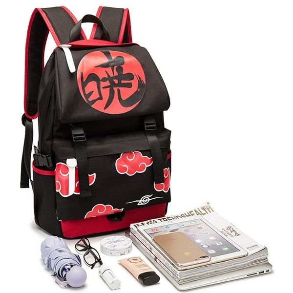 Balo Naruto Akatsuki màu đen đỏ cao cấp đựng laptop, sách vở – nShop ...