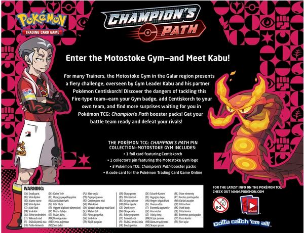 Thẻ bài Pokemon Motostoke Gym Champion's Path Pin Collection siêu hiếm ...