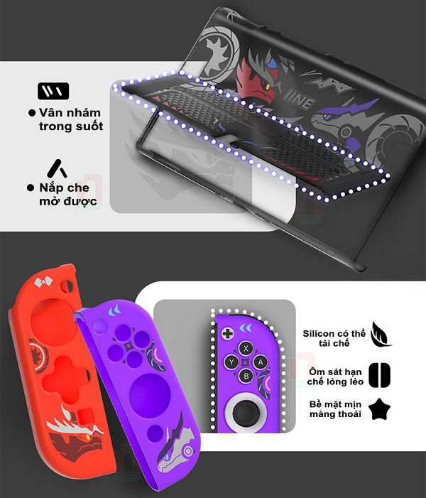 Ốp lưng máy Switch OLED & case Joycon Pokemon Scarlet Violet – nShop ...