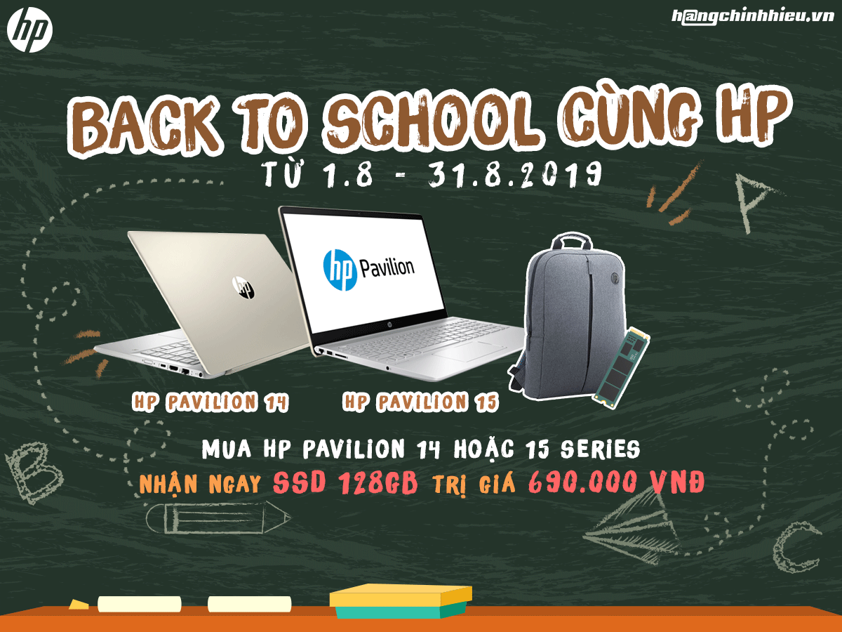 BACK TO SCHOOL CÙNG HP: MUA LAPTOP HP PAVILION NHẬN NGAY SSD