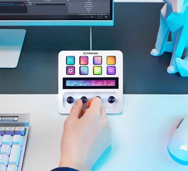 Thiết bị Stream Elgato Gaming StreamDeck + White 8 Phím Lập Trình 10GB