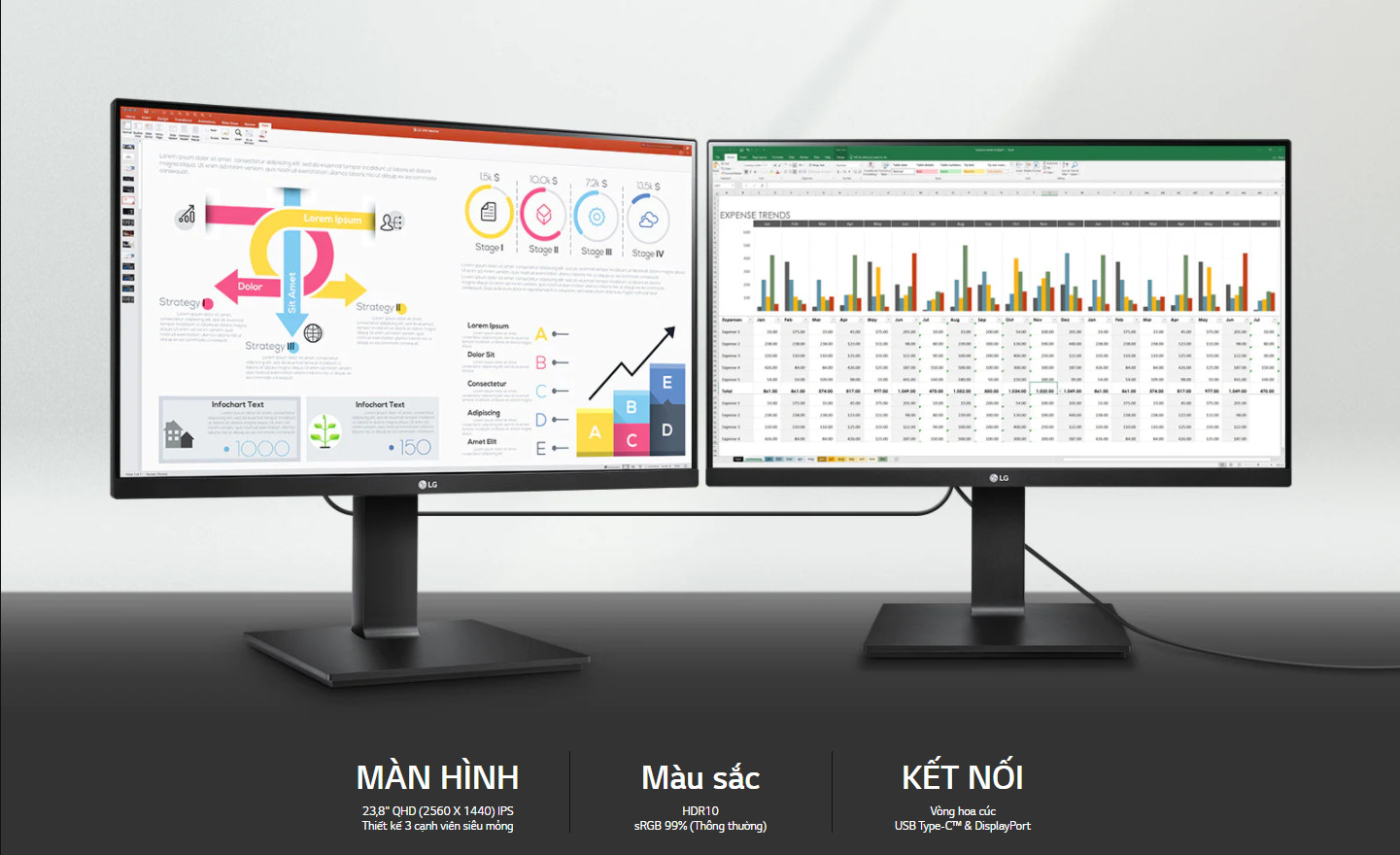 Màn Hình LG Gaming 24QP750-B 24inch QHD 1ms 75Hz FreeSync IPS