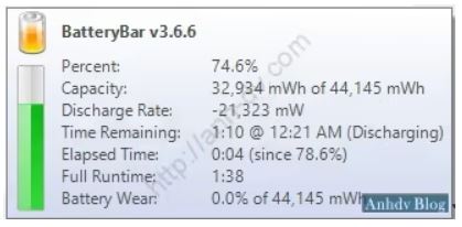 Theo dõi và bảo vệ pin laptop hiệu quả với BatteryBar