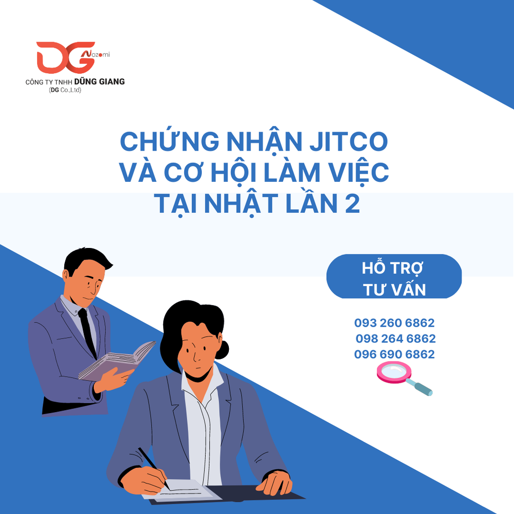 Chứng nhận Jitco và cơ hội làm việc tại Nhật lần 2 – DG Nozomi