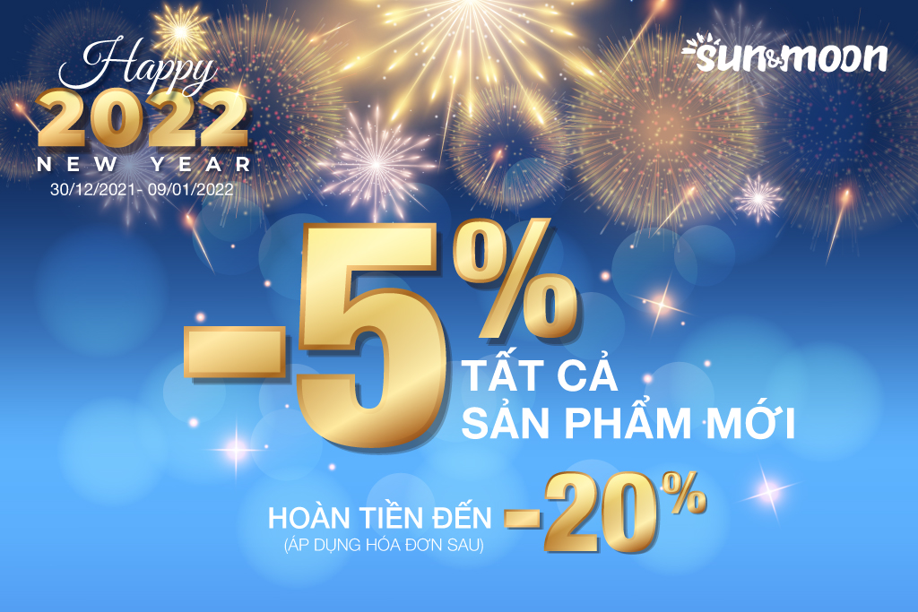 Happy New Year – Sun & Moon hoàn tiền đến 20% tất cả sản phẩm – SUN & MOON