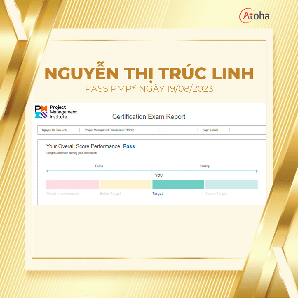 Nguyễn Thị Trúc Linh, PMPONLINEPRO25, pass PMP® ngày 19/08/2023 – Atoha
