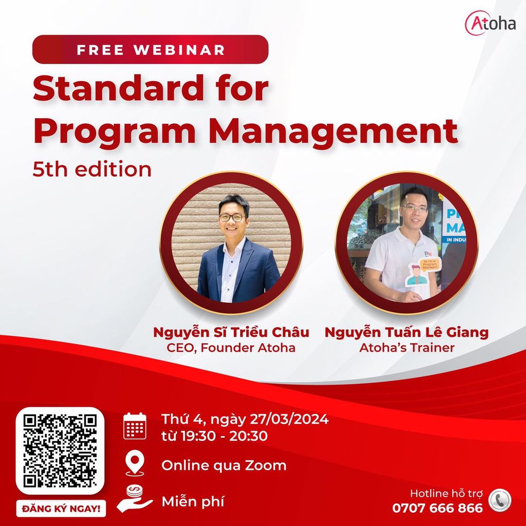Tổ chức webinar "Standard for Program Management - 5th edition" – Atoha