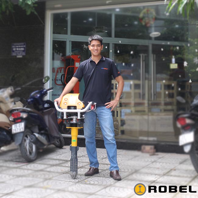 Máy đầm chèn đá đường ray tàu hỏa Robel Germany động cơ xăng – UNI ...