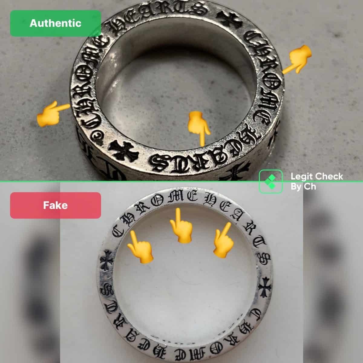 Cách phân biệt Chrome Hearts Ring real và fake? – LUXITY