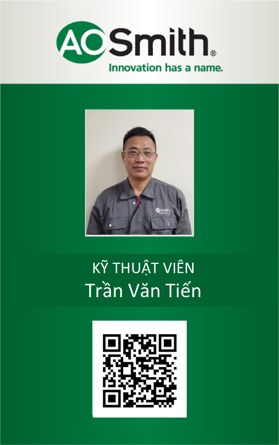 Kỹ thuật viên Trần Văn Tiến - Hà Nội – A. O. Smith Việt Nam