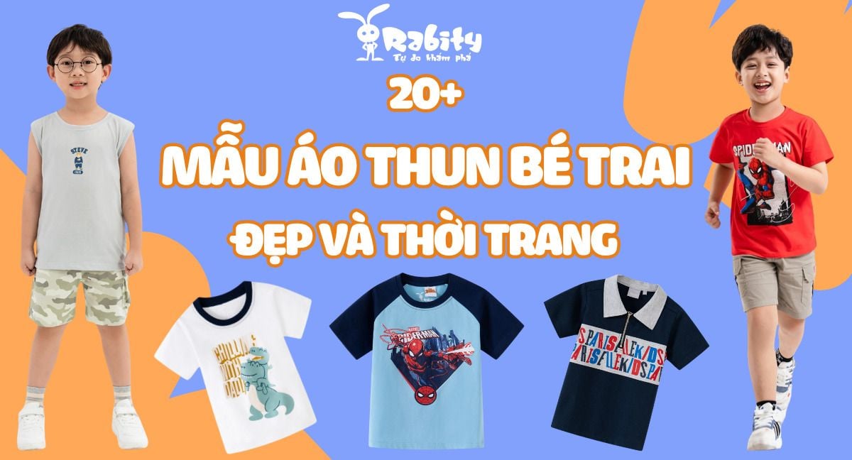 20+ mẫu áo thun bé trai đẹp và thời trang
