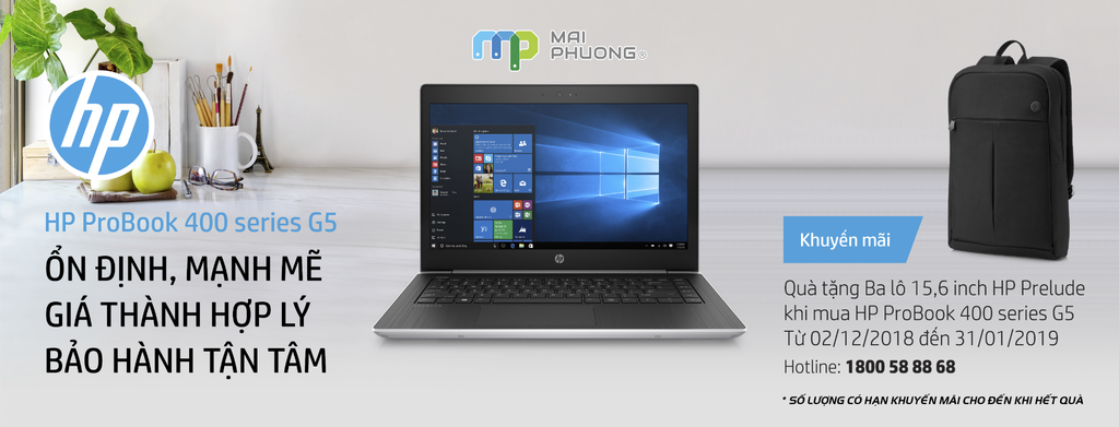 Chương trình khuyến mãi HP Probook 400 series G5