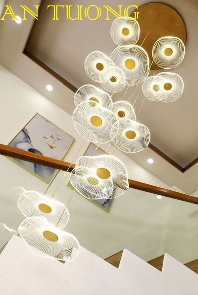 đèn chùm thông tầng cầu thang, đèn chùm trang trí ô thông tầng phòng k – ĐÈN TRANG TRÍ ĐẸP, HIỆN ...