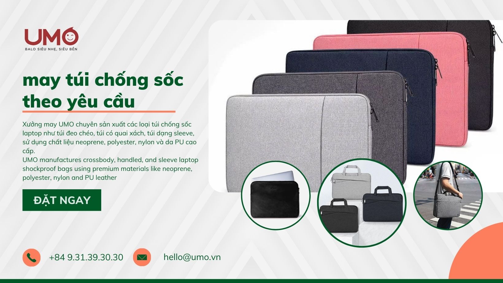 Các Loại Túi Chống Sốc Laptop và Chất Liệu Thịnh Hành – UMO