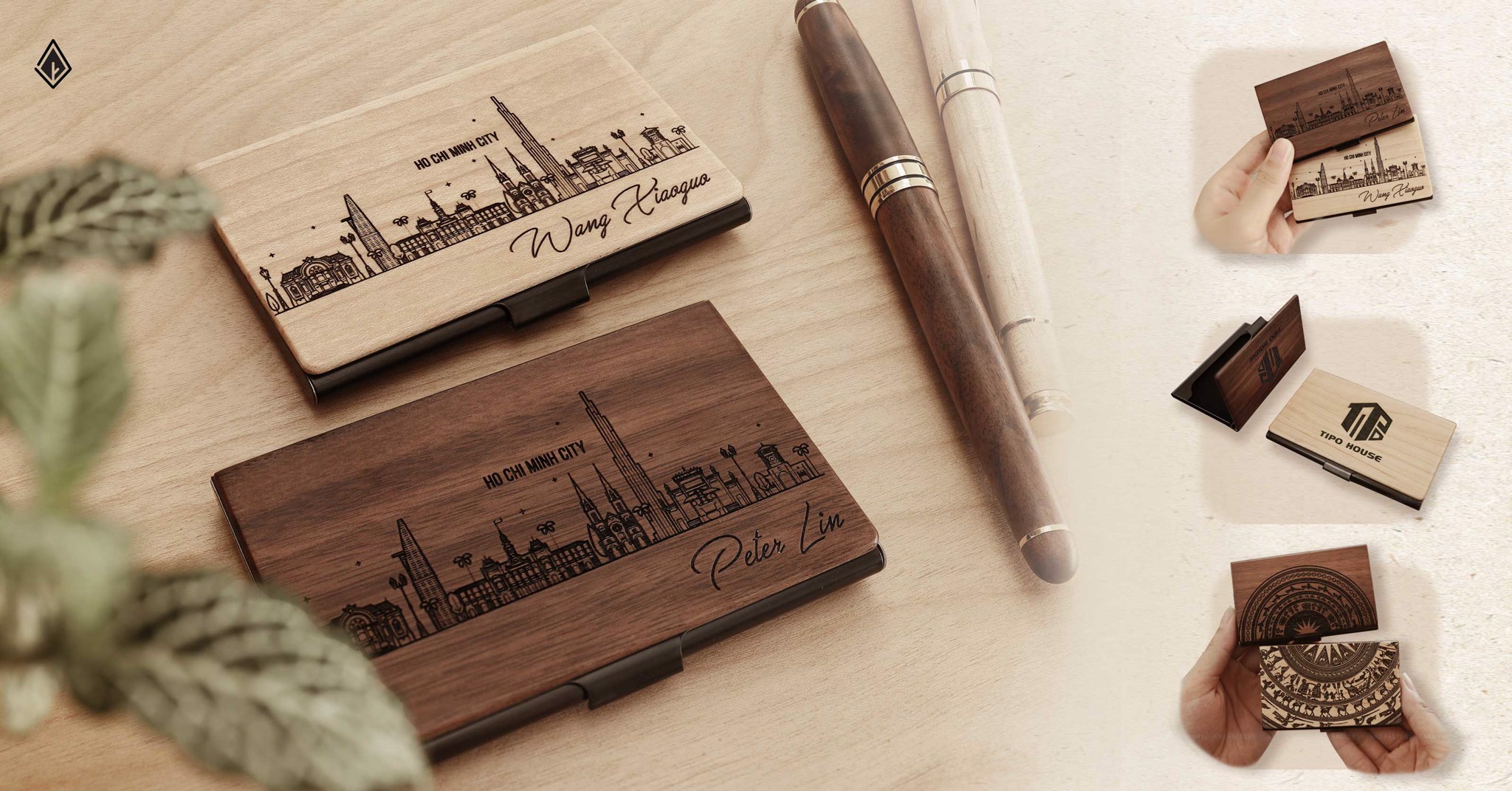 Hộp đựng Name Card, Danh Thiếp Gỗ tự nhiên | Quà tặng sếp và đối tác ...