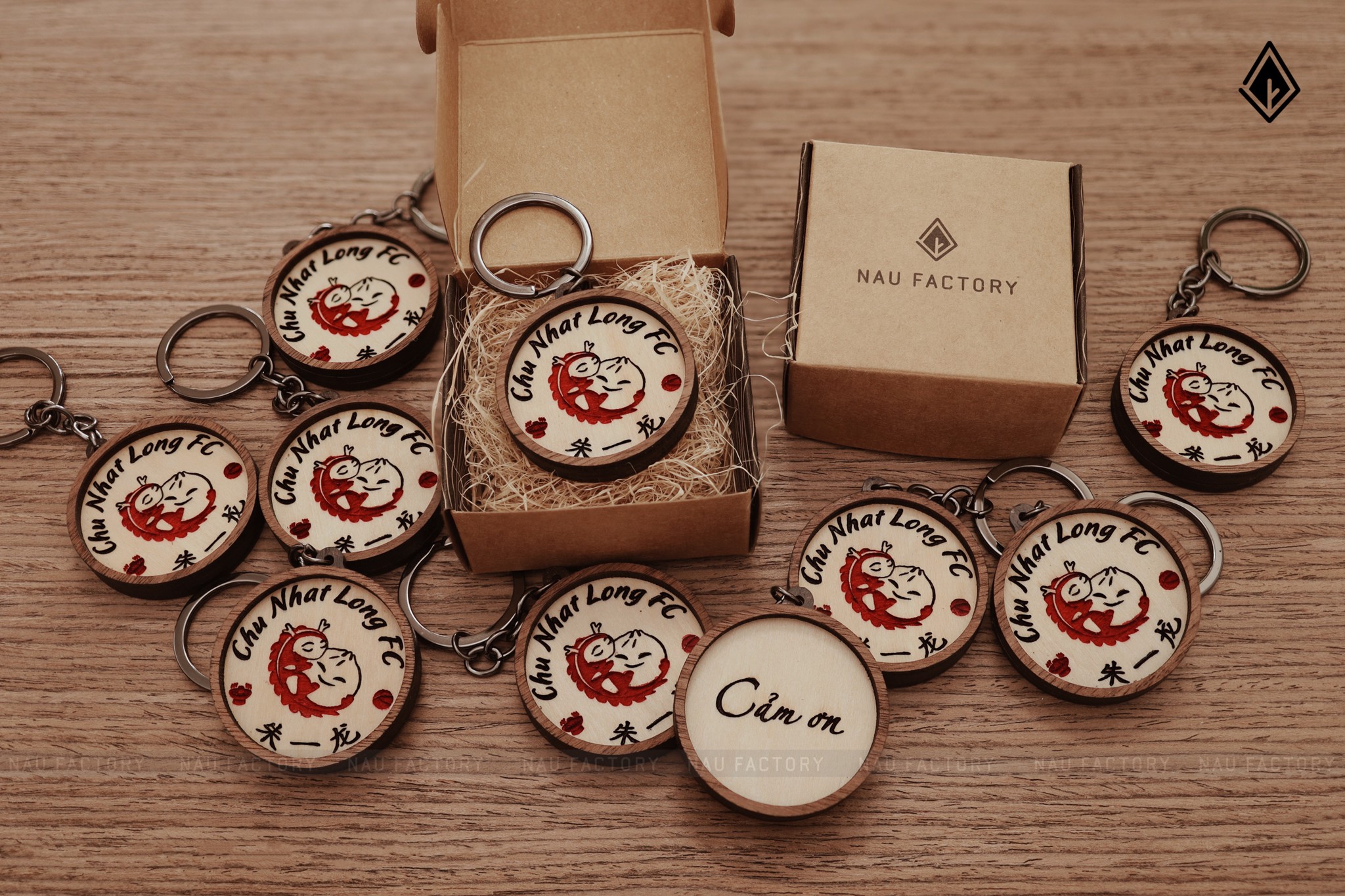 MÓC KHOÁ GỖ - FC CHU NHẬT LONG - IN THEO YÊU CẦU – NAU FACTORY