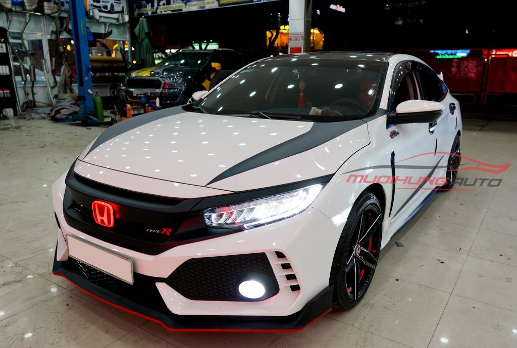 Body Kit Honda Civic Type R Màu Trắng, Zin Theo Xe - Mười Hùng Auto