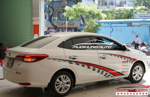 DECAL DÁN TEM Ô TÔ XE TOYOTA VIOS CHÍNH HÃNG - Mười Hùng Auto