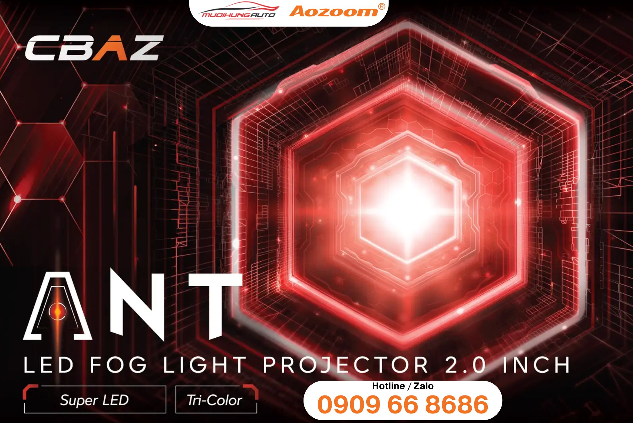 Đèn Bi Gầm Aozoom CBAZ Ant 2.0 inch - Mười Hùng Auto