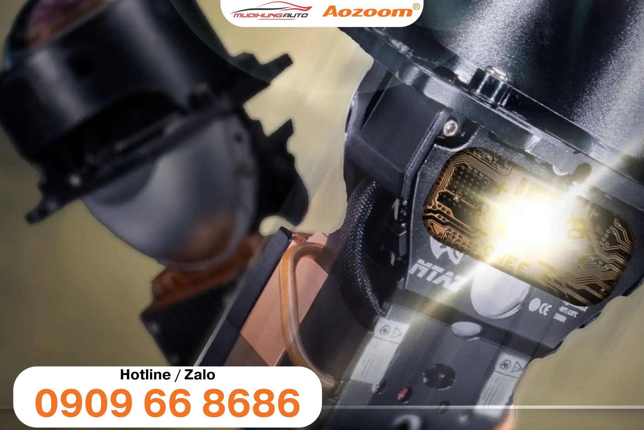 Đèn Bi Laser Aozoom MTAZ Jaguar - Mười Hùng Auto