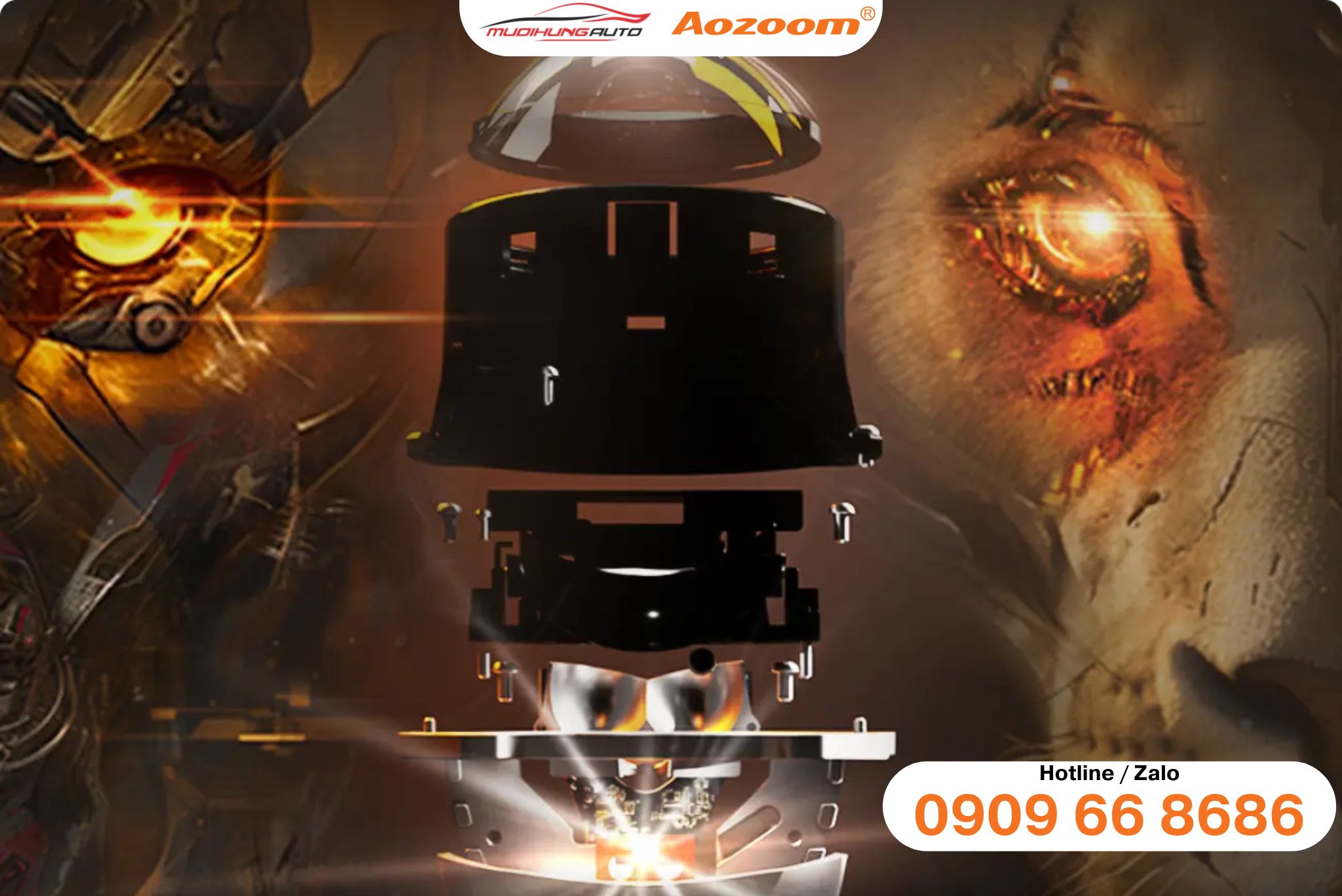 Đèn Bi LED Aozoom MTAZ Leo New Arrival - Mười Hùng Auto