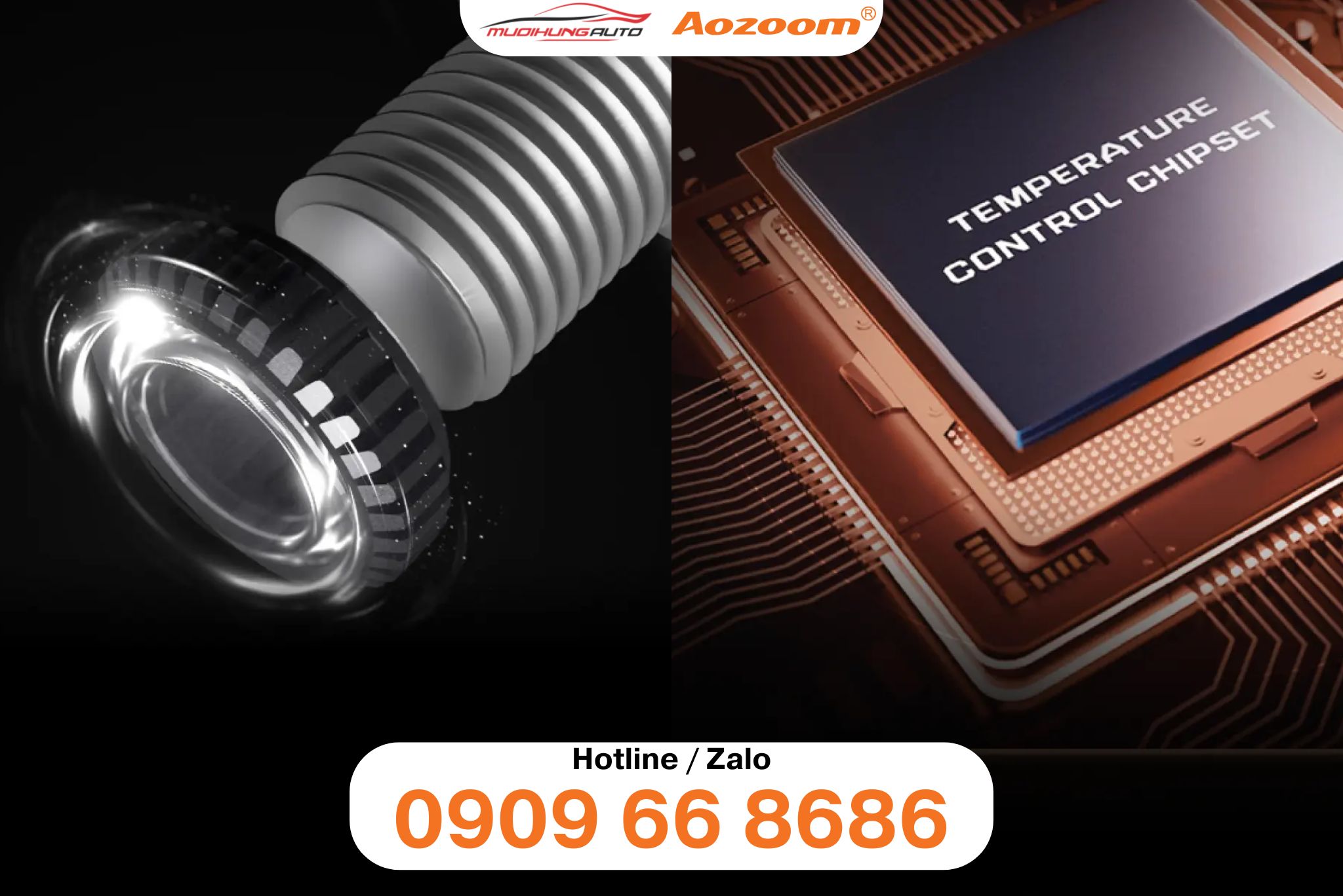 Đèn Bi LED Aozoom MTAZ Lion King - Mười Hùng Auto