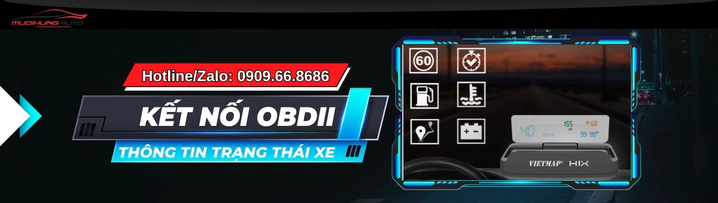 HUD Hiển Thị Thông Tin Kính Lái Vietmap H1X - Mười Hùng Auto