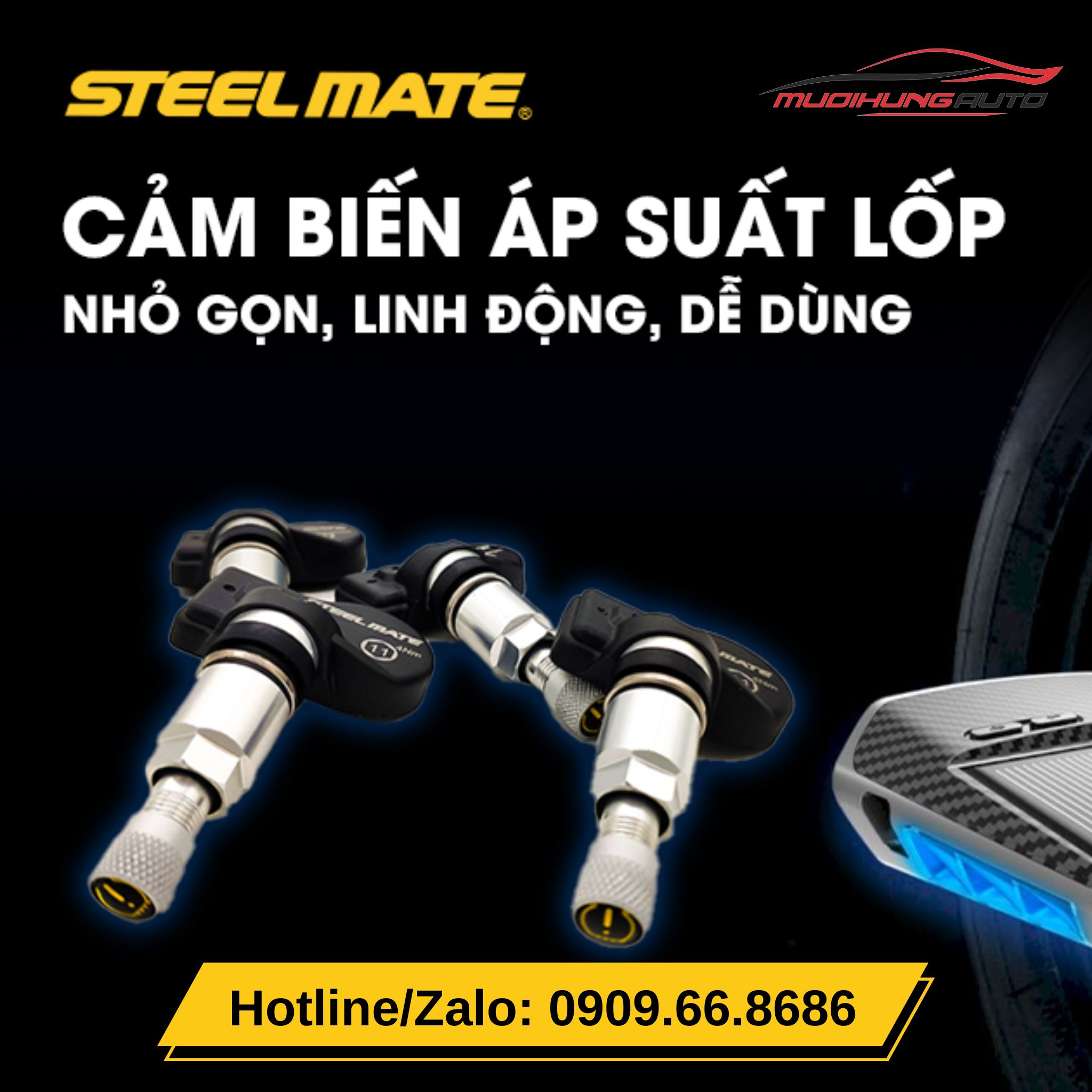 Cảm Biến Áp Suất Lốp Steelmate TP-MT11 - Mười Hùng Auto