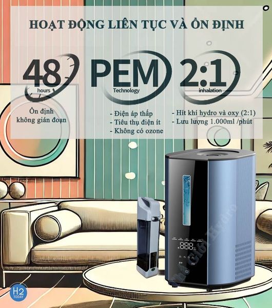 Máy hít khí hydro công nghệ Nhật Bản | Hydro cho sức khỏe