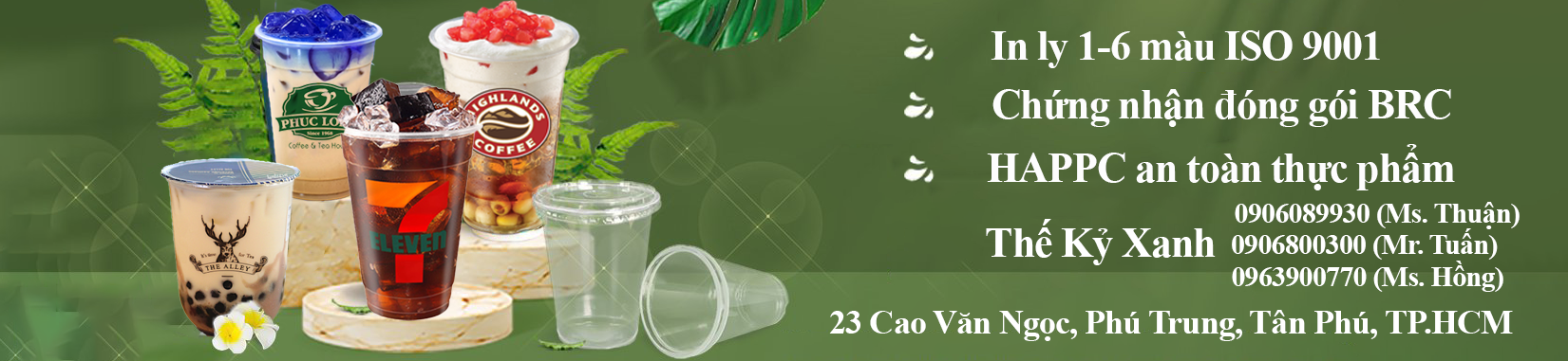 Ly Nhựa In Logo – THẾ KỶ XANH