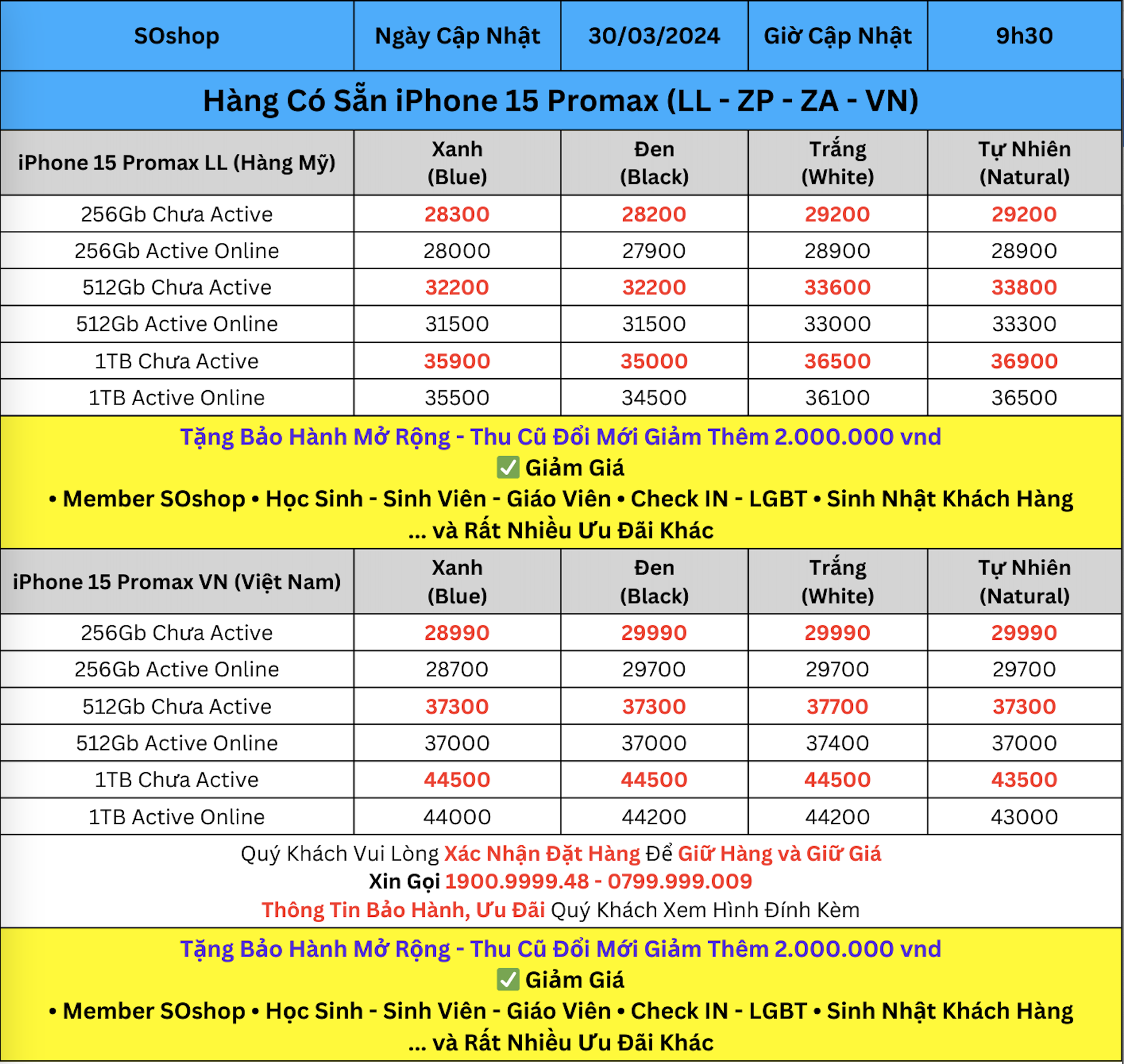 Giá 15 Pro Max – SOshop