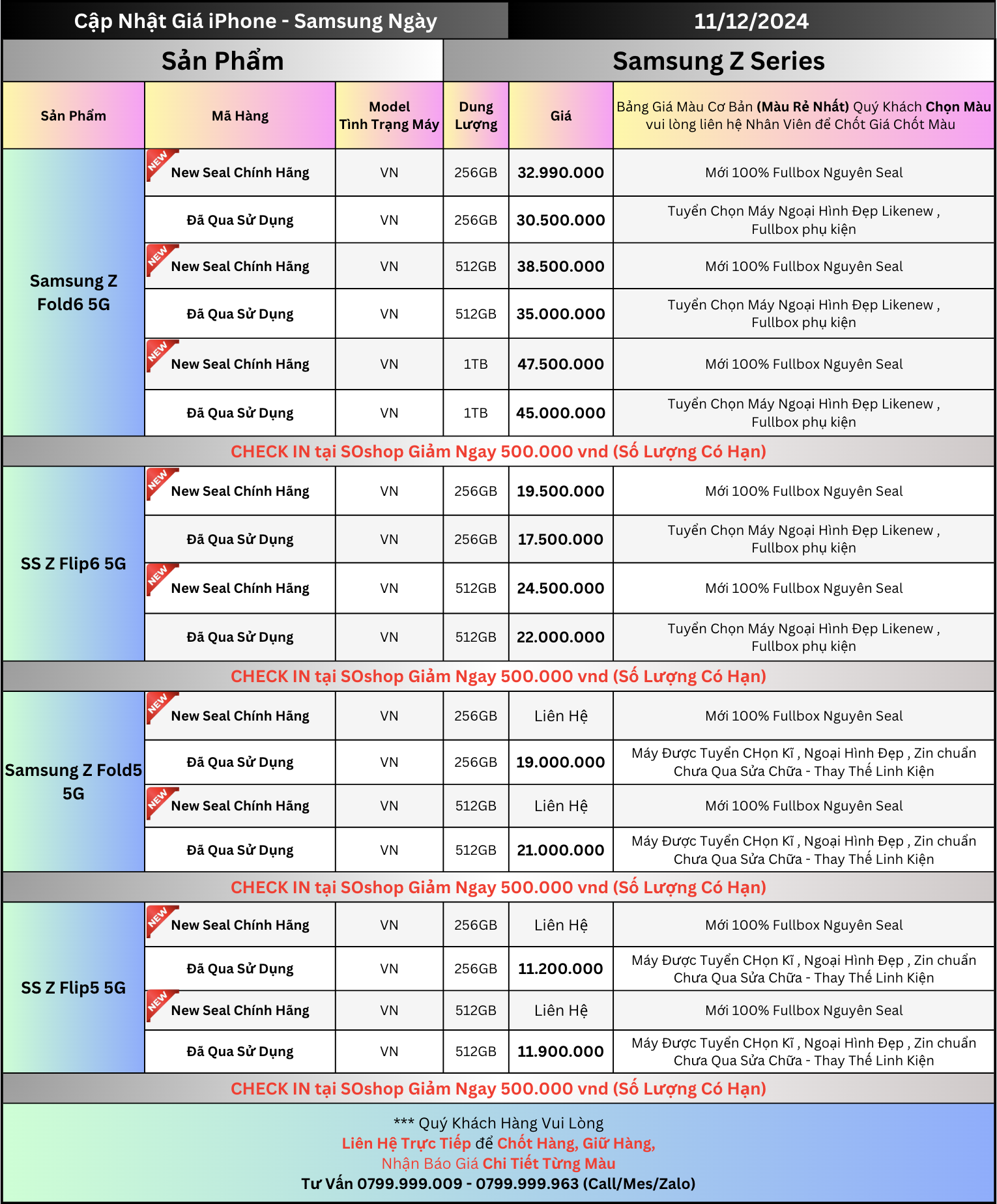 Giá Samsung – SOshop