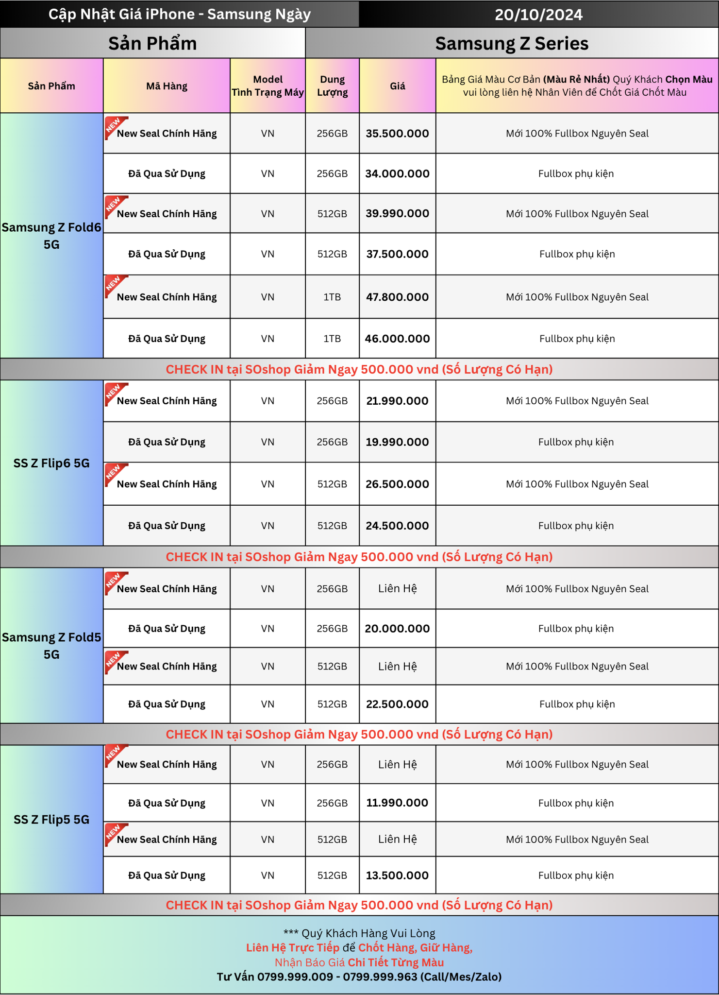 Giá Samsung – SOshop