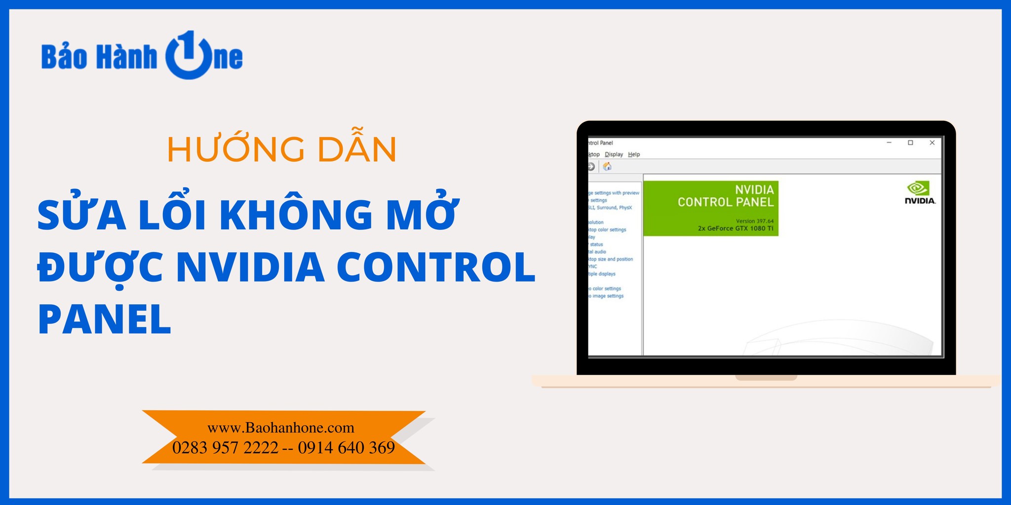 Sửa lỗi không mở được NVIDIA Control Panel đơn giản