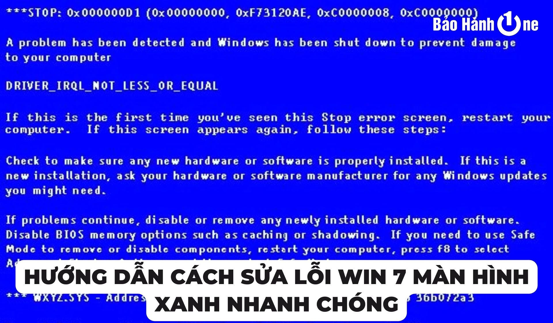 Hướng Dẫn Cách Sửa Lỗi Win 7 Màn Hình Xanh Nhanh Chóng
