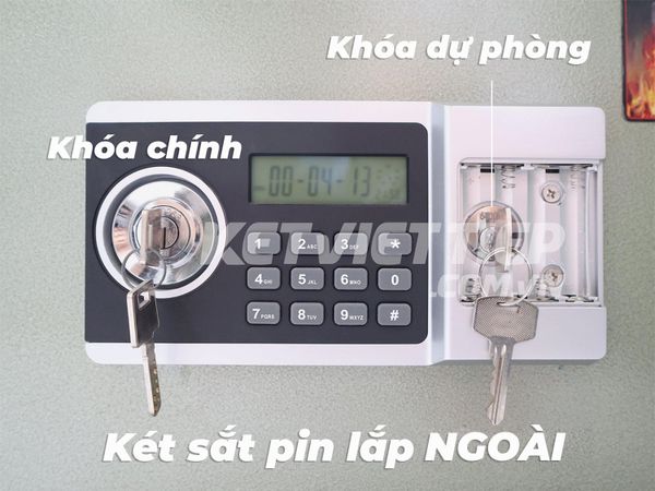 Cách mở két sắt điện tử khi hết pin và khi bị quên mật khẩu