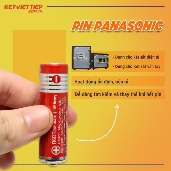 Mua bộ pin 4 viên pin Panasonic cho Két Sắt Điện Tử Hoạt Động Mạnh Mẽ