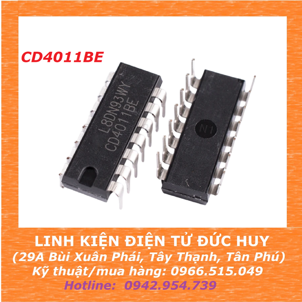 CD4011BE IC CỔNG NAND – LINH KIỆN ĐIỆN TỬ ĐỨC HUY (29A BÙI XUÂN PHÁI)