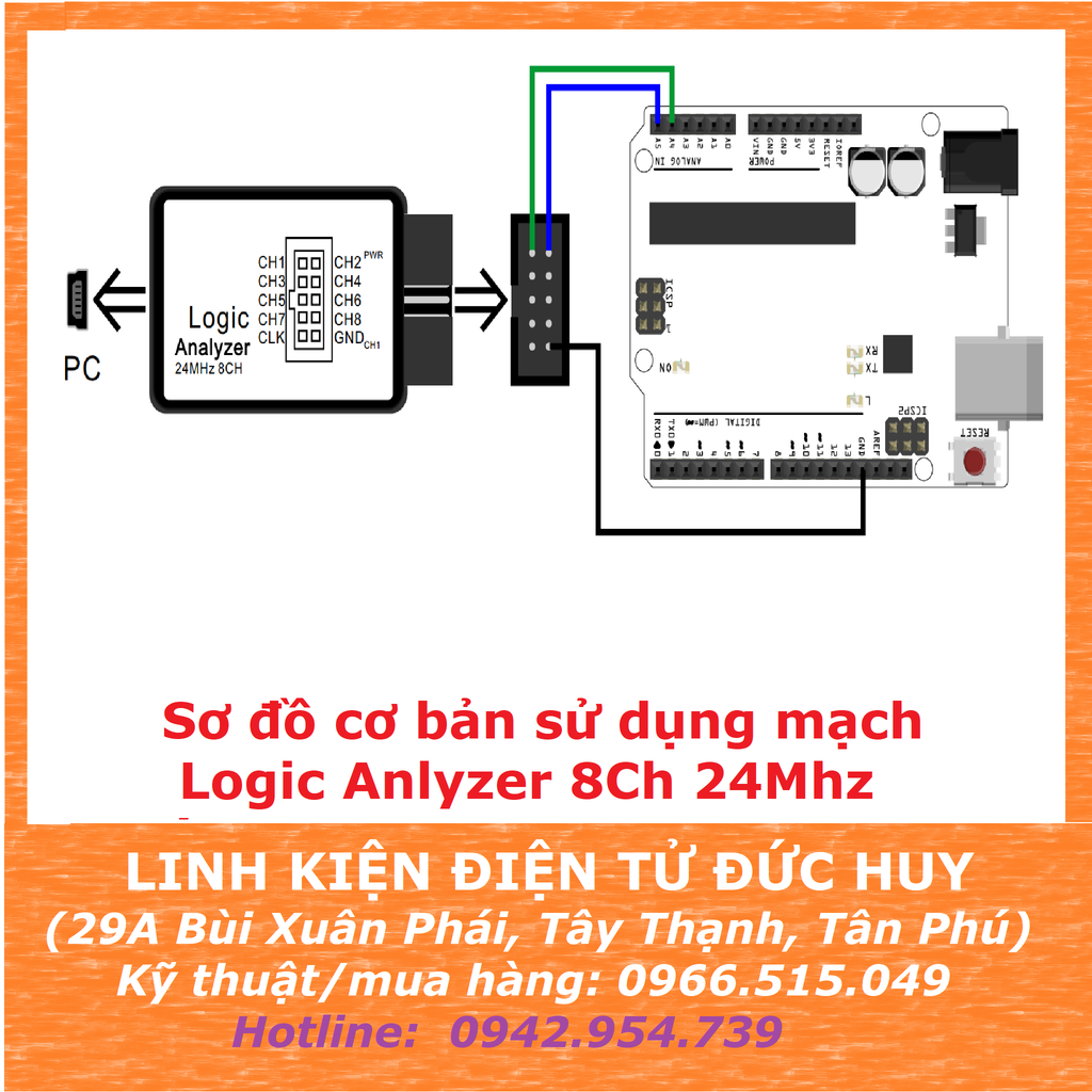 USB LOGIC ANALYZER 24M 8CH (phân tích gỡ lỗi) ARMFPGA – LINH KIỆN ĐIỆN ...