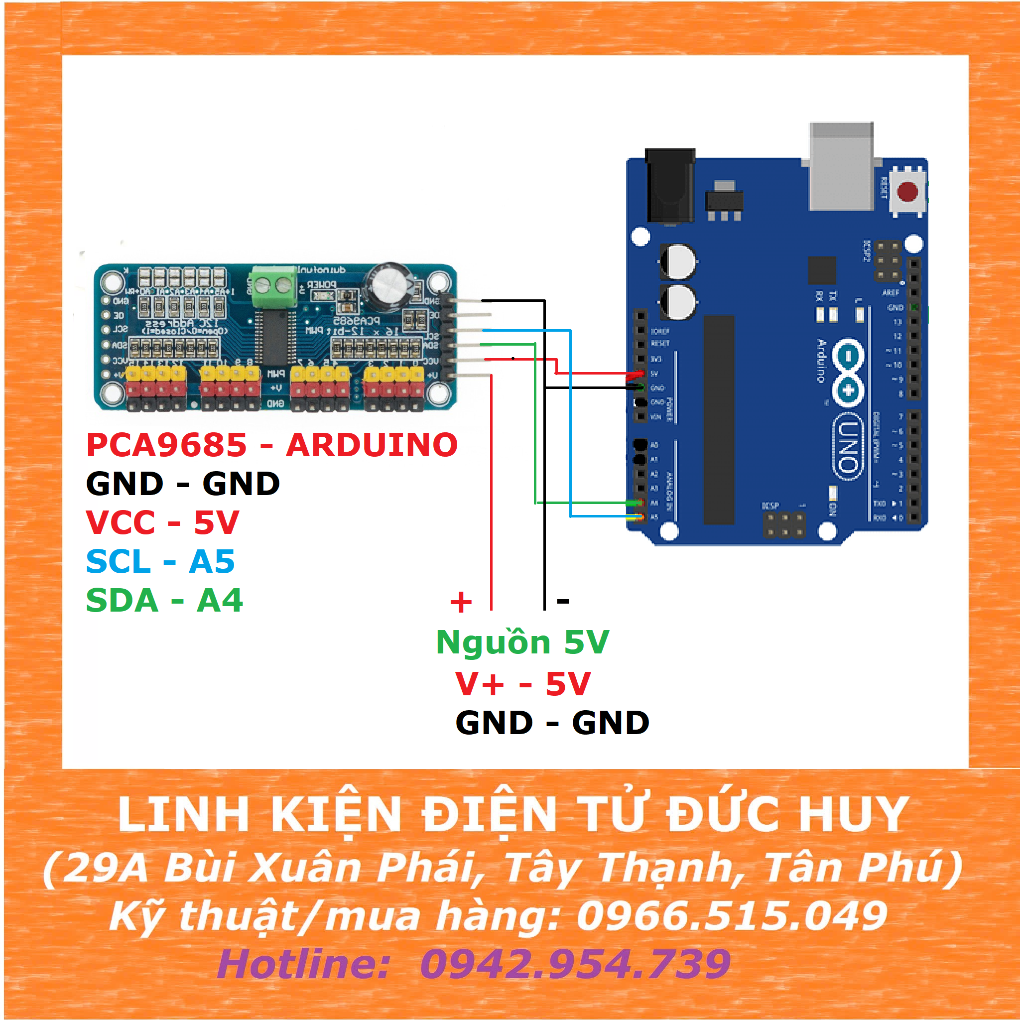 Mạch driver PCA9685 (Driver điều khiển 16 servo), giao tiếp I2C – LINH ...