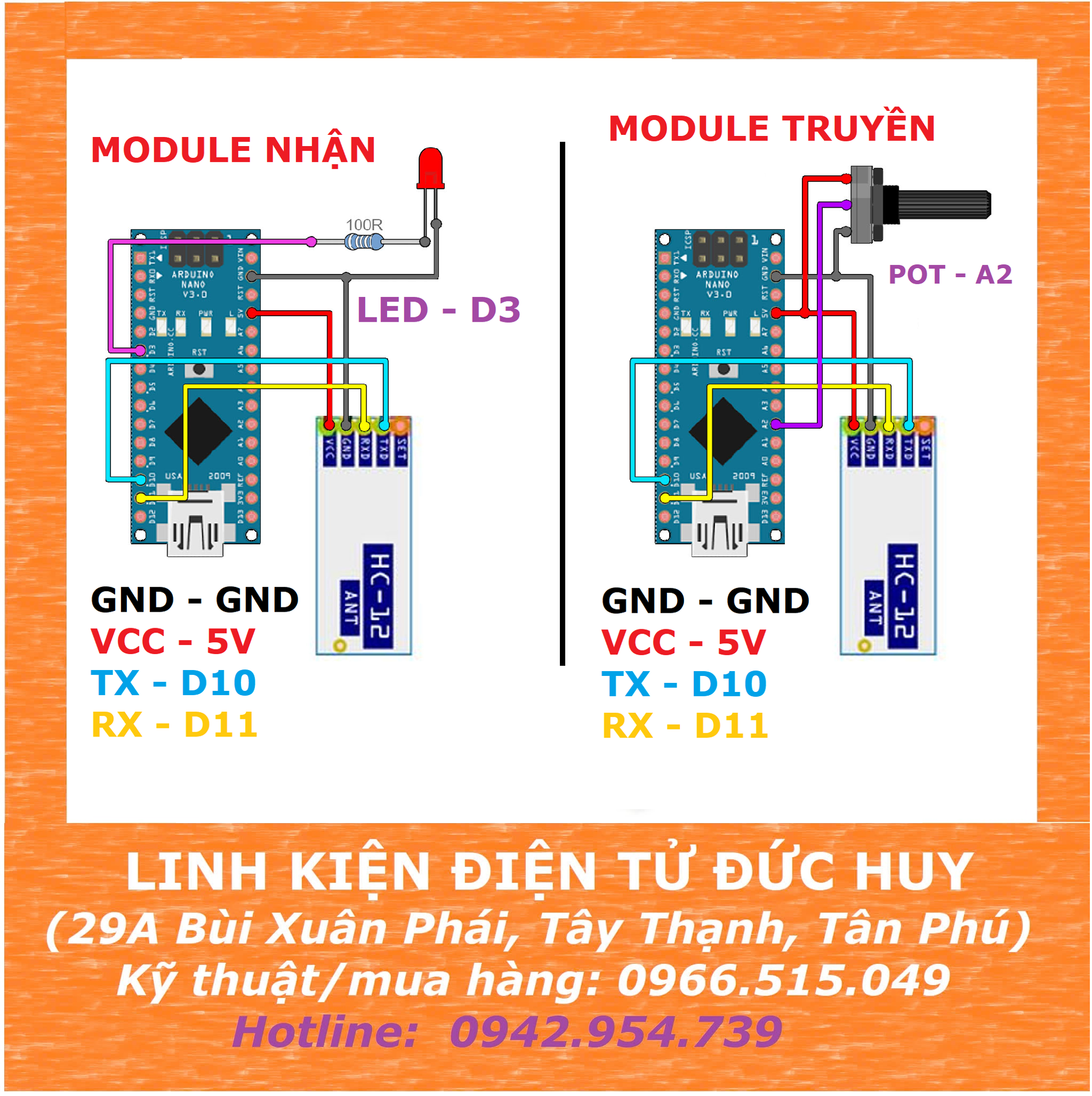MODULE THU PHÁT RF 433MHZ HC 12 – LINH KIỆN ĐIỆN TỬ ĐỨC HUY (29A BÙI ...