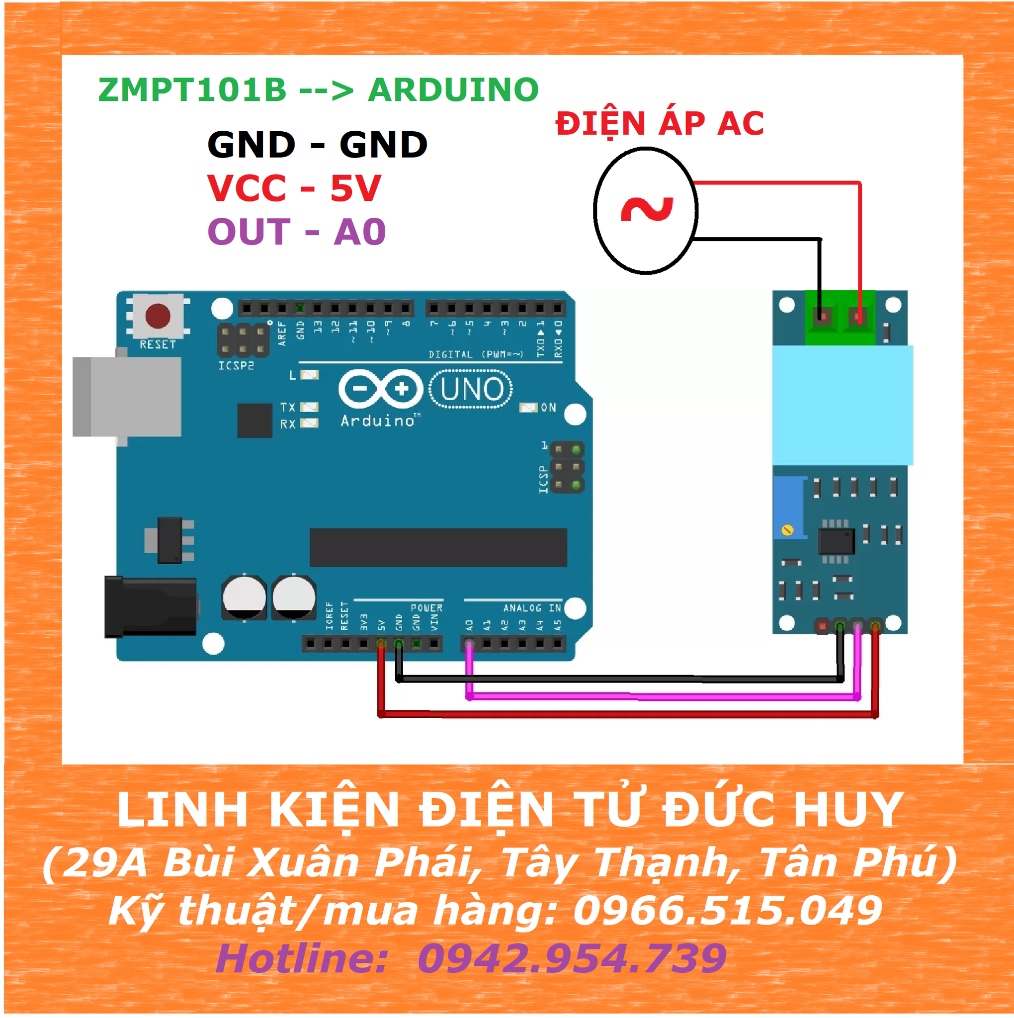 MODULE CẢM BIẾN ĐO ĐIỆN ÁP AC ZMPT101B – LINH KIỆN ĐIỆN TỬ ĐỨC HUY (29A ...