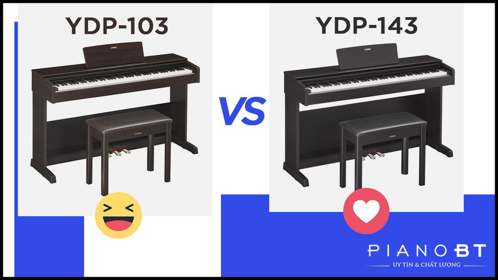 So sánh đàn piano điện Yamaha YDP-103 và YDP-143 – Piano BT