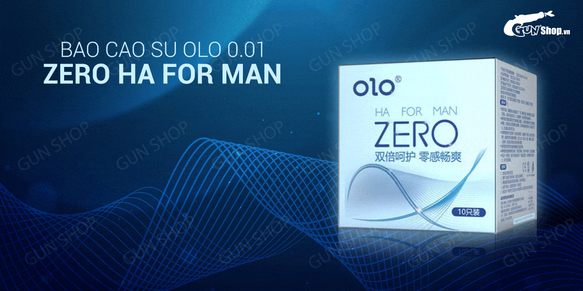 Bao cao su siêu mỏng OLO 0.01 Zero Ha For Man - Hộp 10 cái