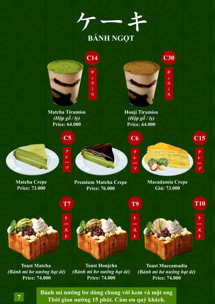 Ảnh thực đơn – Japanit Matcha & Coffee House