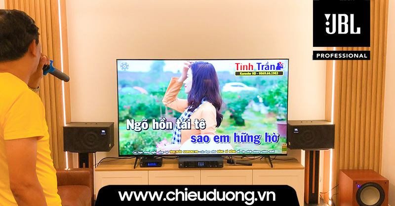 Lắp đặt hệ thống âm thanh giải trí karaoke JBL Professional cho gia đì ...
