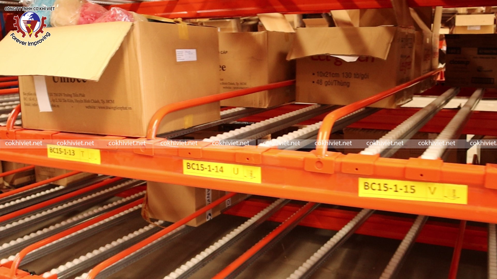 Kệ con lăn - flow rack – Cơ Khí Việt